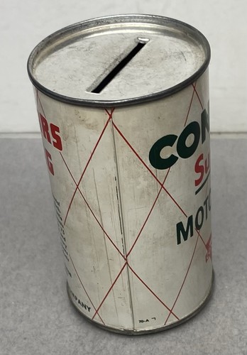 VINTAGE 1950's CONOCO SUPER MOTOR OIL COMMEMORATIVE 75th BIRTHDAY COIN BANK | eBay