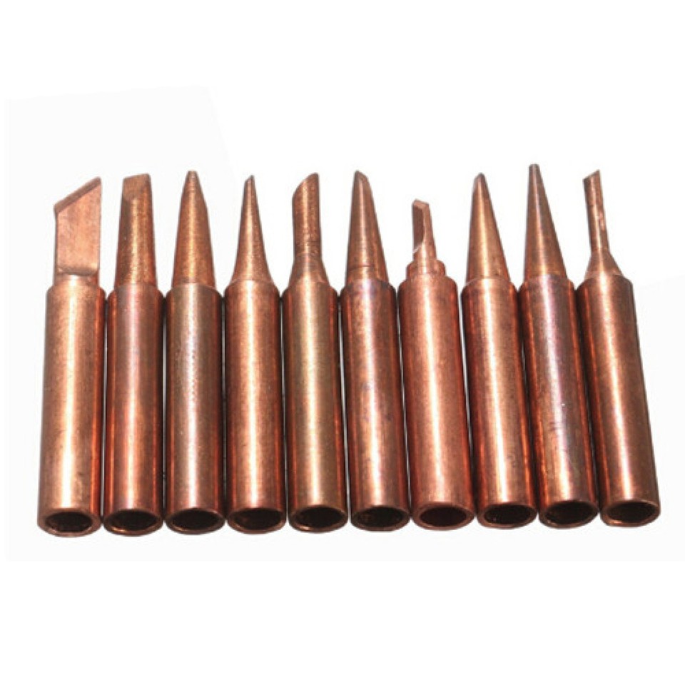 10Pcs Coper Soldering Tip Electric Iron Head Series Solder Tool Set ...