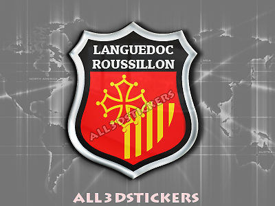 Autocollant Résine 3D Relief Emblème Drapeau Languedoc Roussillon | eBay