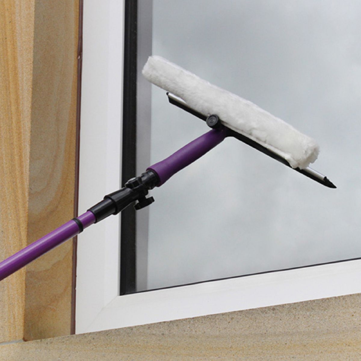 Telescopic Window Cleaner Kit 3.5 Meter Pole Cleaning Squeeze With Soft ...