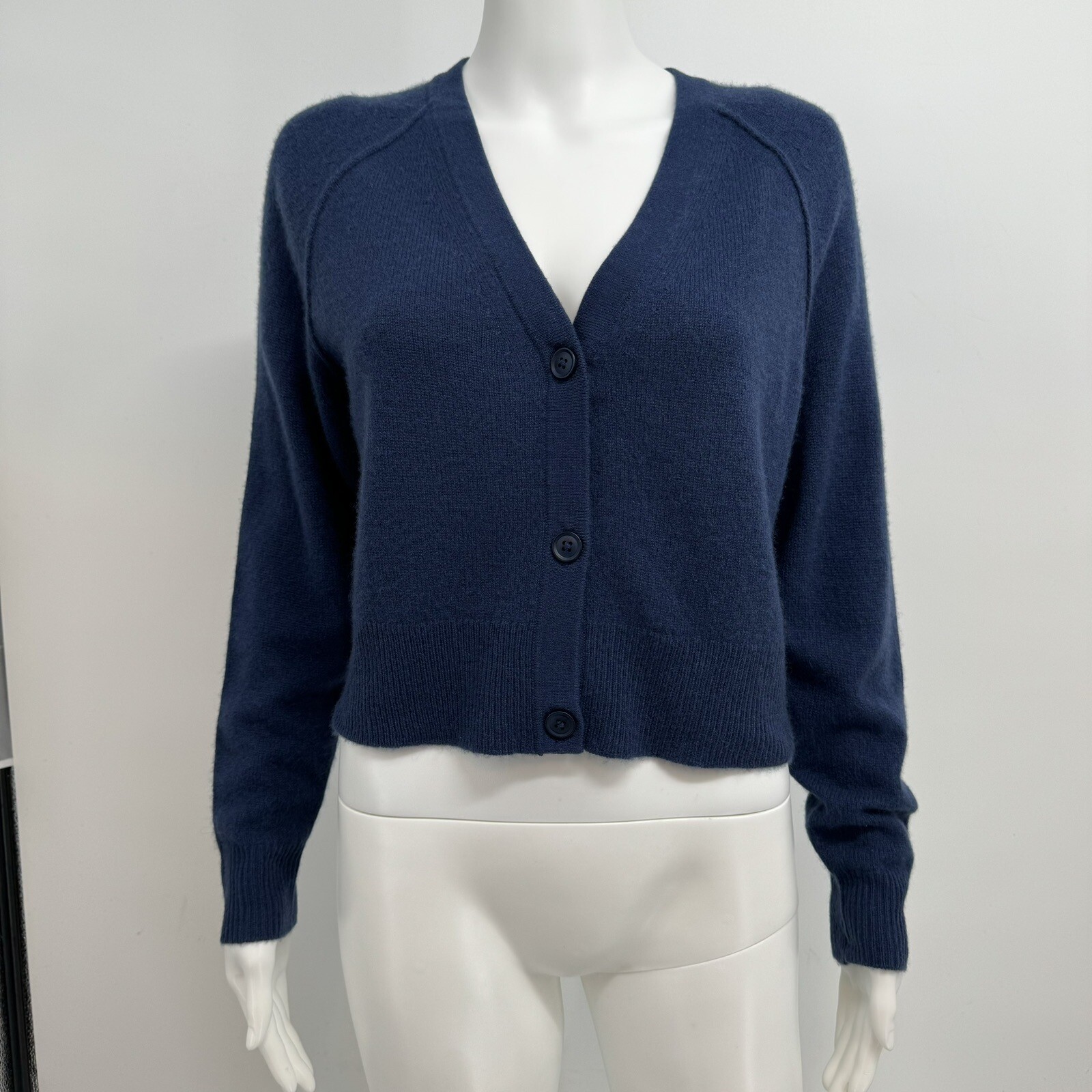 360 Cashmere Cropped Sweater Cardigan Women’s XS Blue… - Gem