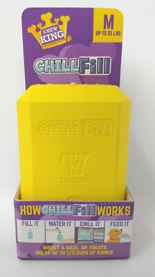 Chew King Chill Fill Toy Holds Dog Treats Medium (Up to 25lbs) Durable ...