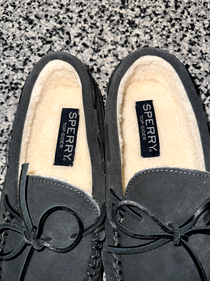 Sperry Men's Doyle Moccasin Slipper Dark Grey Men's Slippers Size 8-12 ...