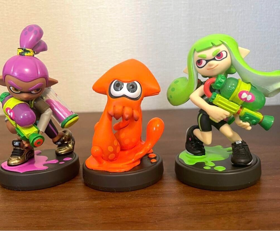 Nintendo Amiibo Splatoon Alt Color Inkling Green Girl Orange Squid ...