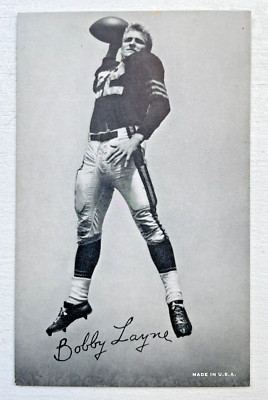 Bobby Layne - Original 1948 - 1952 Exhibit Football Greats Hall of Fame ...