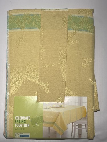 Kohl's Spring Cottagecore 70" Round Fabric Tablecloth Butterfly’s ...
