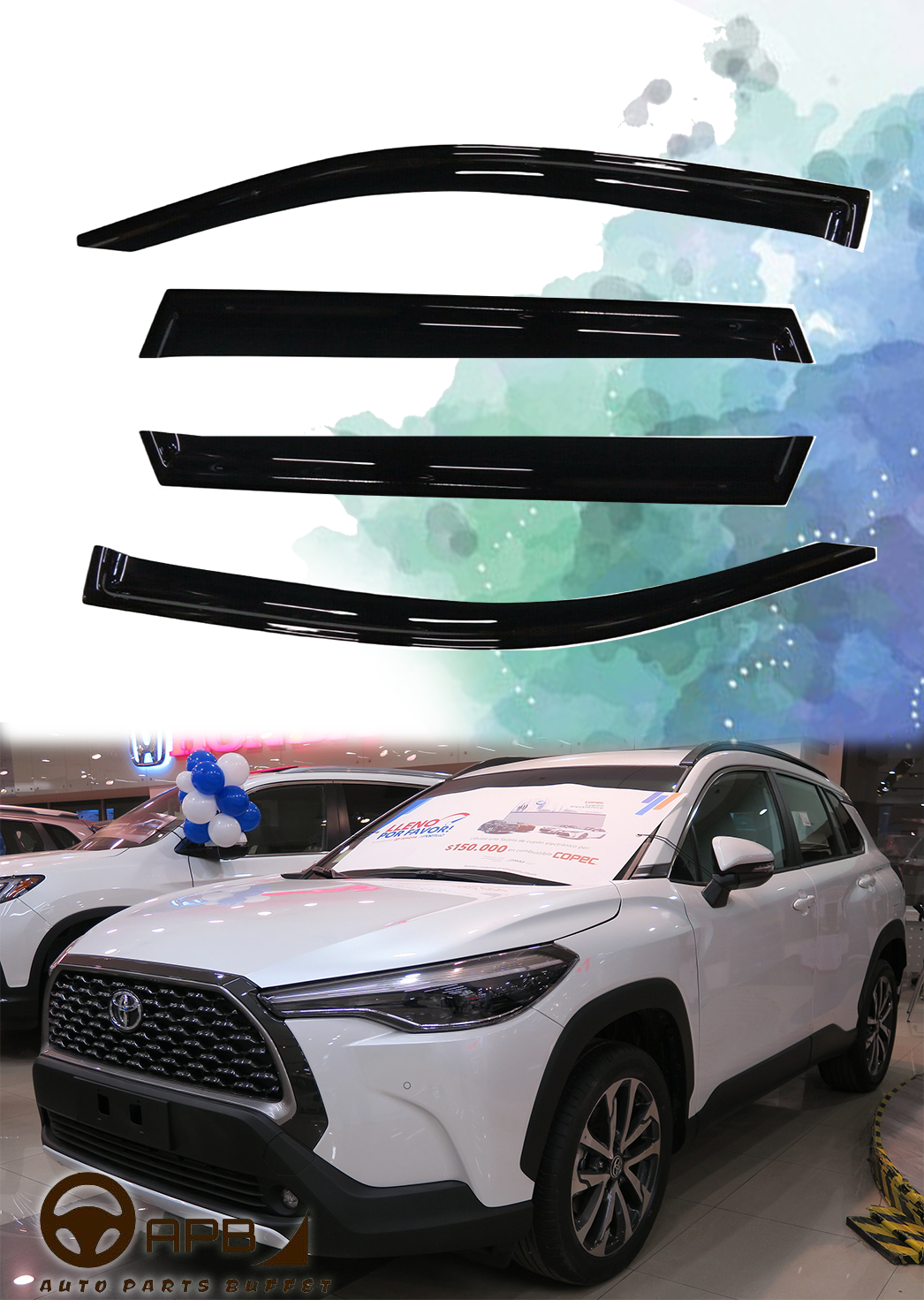 For Toyota Corolla Cross 2020-on Deflector Window Visors Guard Vent | eBay