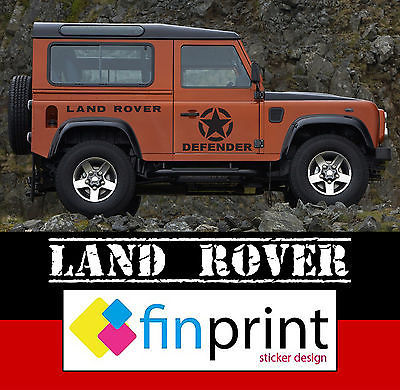 ADESIVO ADESIVI LAND ROVER DEFENDER 110 90 DECAL FUORISTRADA 4X4 OFF ...