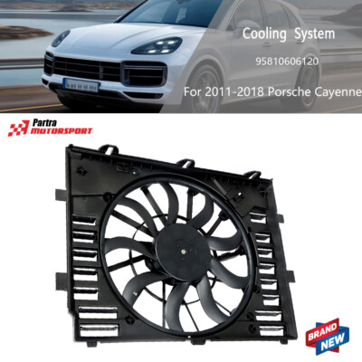 Radiator Cooling Fan Assembly 95810606120 Fit For Porsche Cayenne 2011 ...