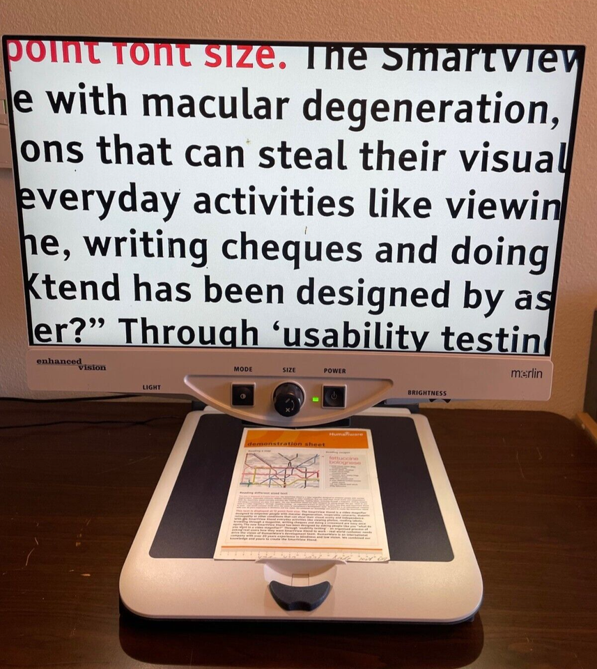 Enhanced Vision Merlin Ultra HD Thin 24" LCD Low Vision Magnifier 6 MON ...