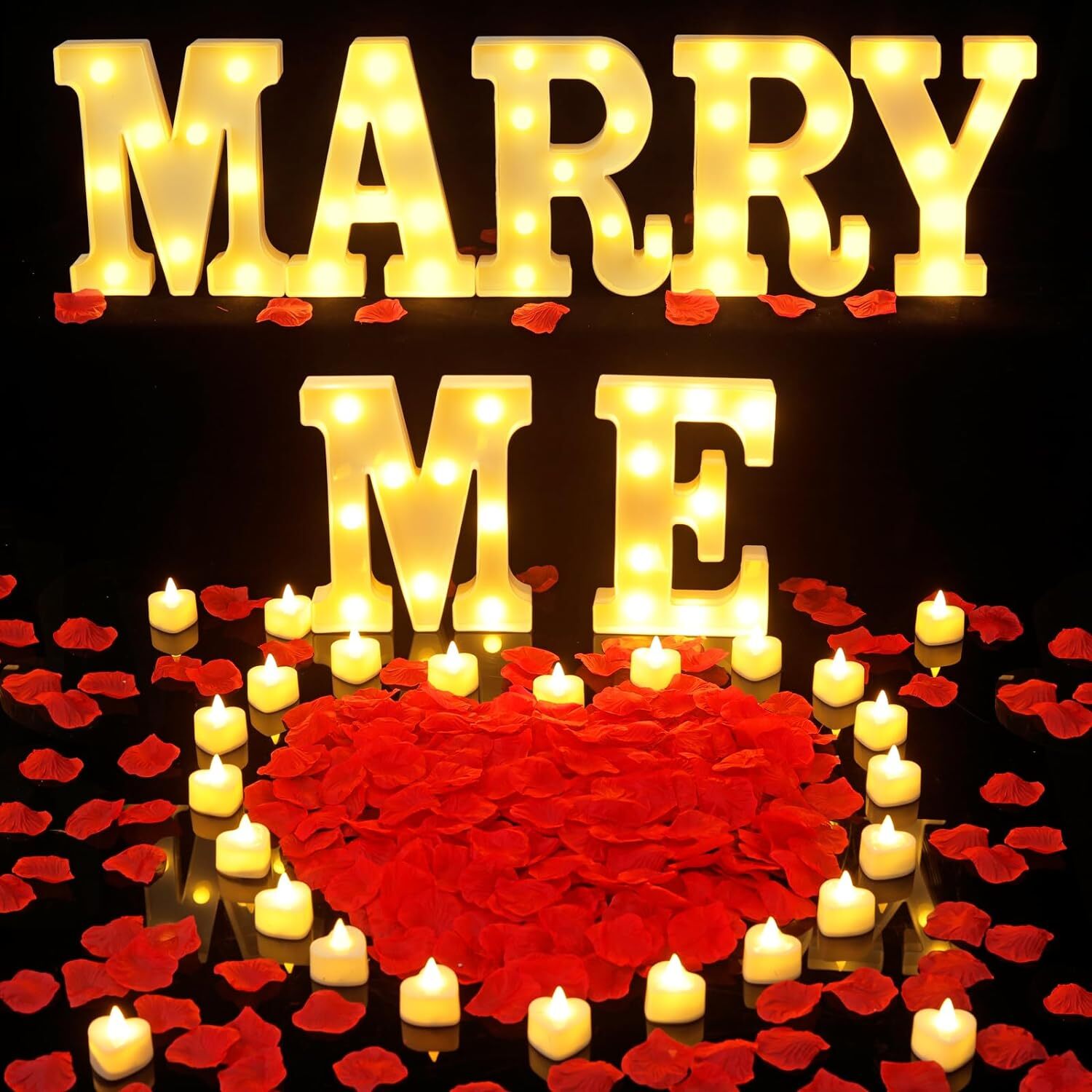 2031 Pcs Marry Me Light Up Letters Proposal Decorations, Marry Me Sign ...