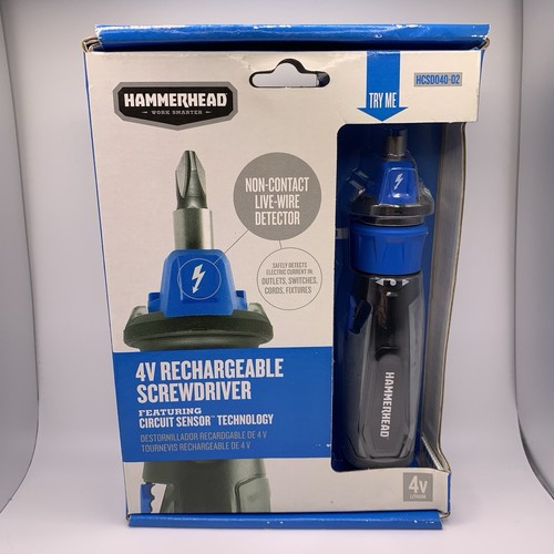 HAMMERHEAD 4V Lithium Rechargeable Screwdriver w Circuit Tester ...