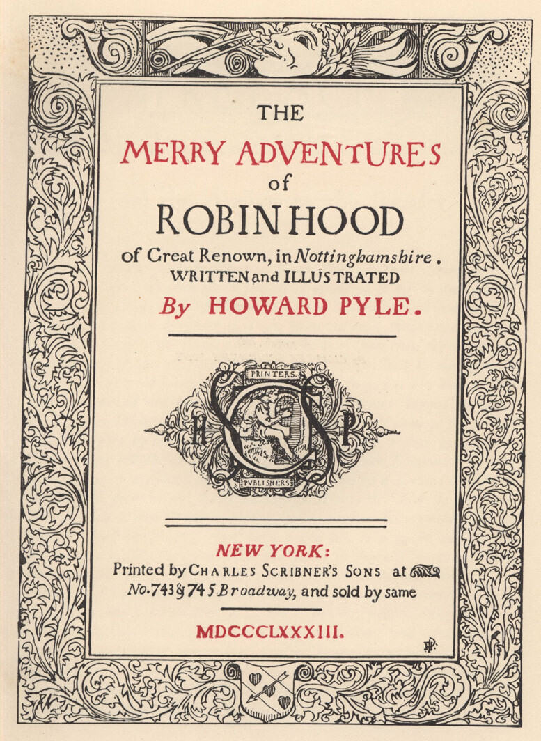Howard Pyle Merry Adventures of Robin Hood Scribner 1883 edition ...