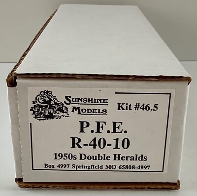 Sunshine Models HO resin kit 46.5 PFE R-40-10 Reefer 1950s Double ...