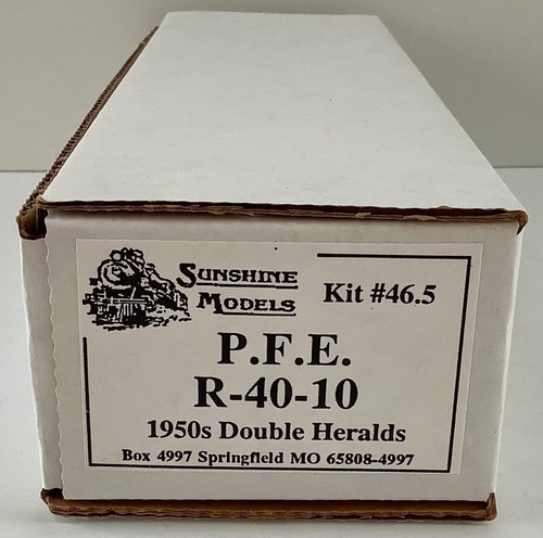 Sunshine Models HO resin kit 46.5 PFE R-40-10 Reefer 1950s Double ...