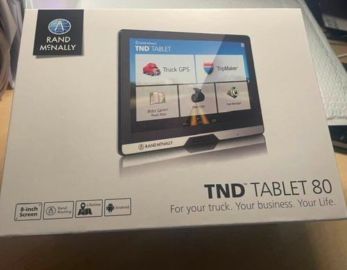 Rand McNally TND 80 B 8"Tablet TNDT80B TRUCK GPS 1 YR WARRANTY EXCHANGE ...