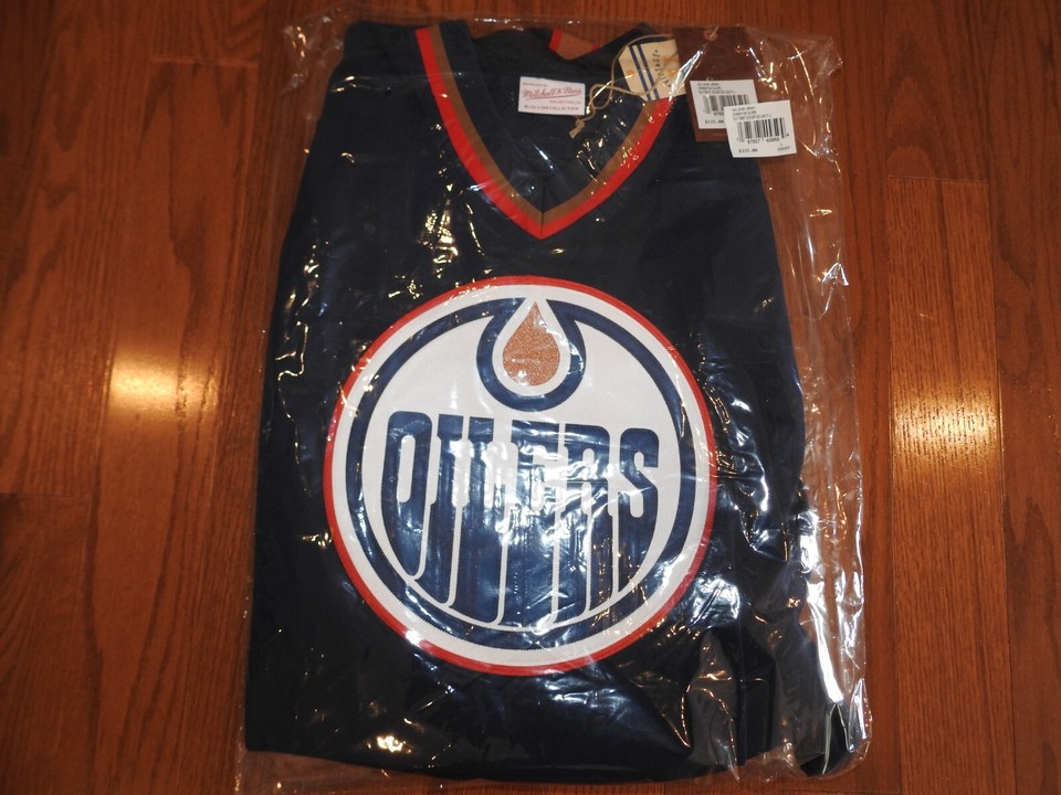 Mitchell & Ness Edmonton Oilers #27 Blue Line Hockey Jersey New Mens ...
