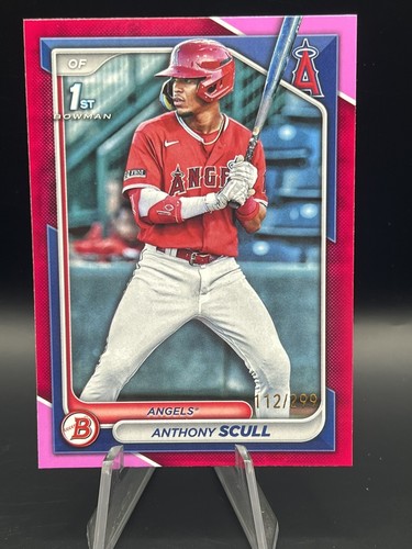ANTHONY SCULL 112/299 1st Bowman Chrome Fuschia Refractor 2024 Bowman ...