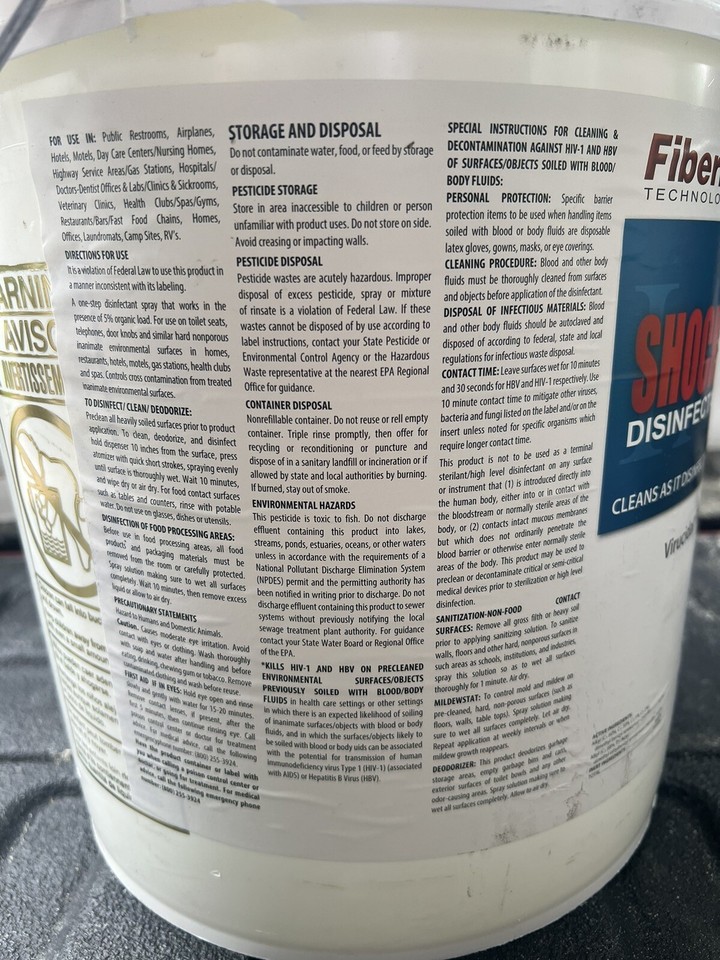 Shockwave RTU 5 Gallon: Multipurpose Disinfectant & Cleaner (5 Gallon ...