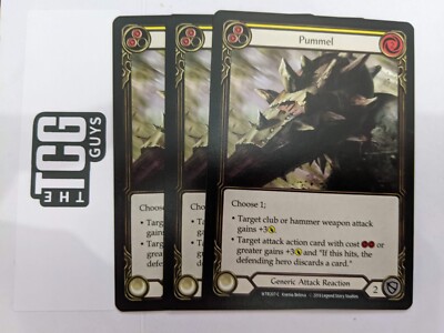 Flesh and Blood TCG ALPHA 1st Ed Yellow Pummel WTR207-C Playset (3x ...