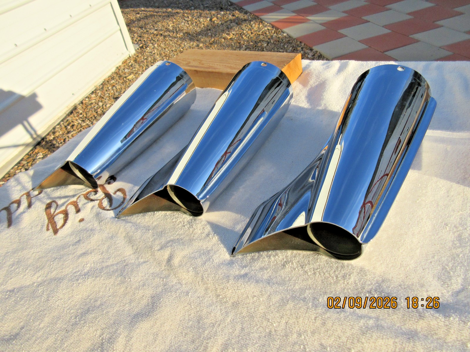 HARLEY DAVIDSON 3 NEW OLD STOCK FISH TAIL END CAPS-EARLY MODEL STYLE ...