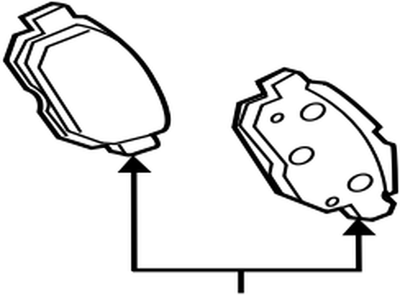 04466-76012 Toyota Pad kit, disc brake, rear 0446676012, New Genuine ...