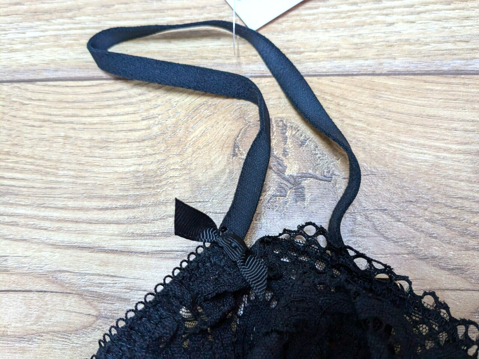 BNWT M&S BLACK NOVA LACE WIRED UNPADDED FULL CUP BRA UK 40DD | eBay UK