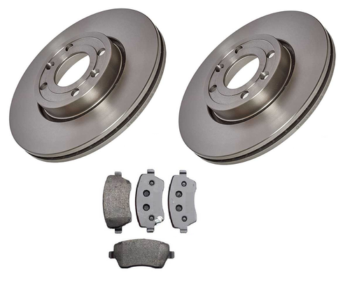 FOR NISSAN MICRA K12 03-10 TWO FRONT VENTED BRAKE DISCS & A SET OF ...