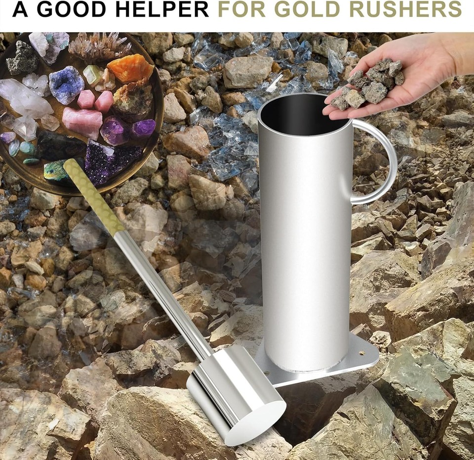Rock Crusher, Glass Crusher Machine, Manual Hand Gold Rock Crusher ...