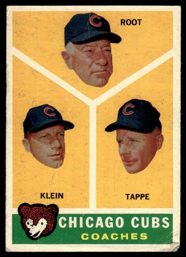 1960 Topps Baseball Card (Damaged) Lou Klein, Charlie Root, Elvin Tappe ...