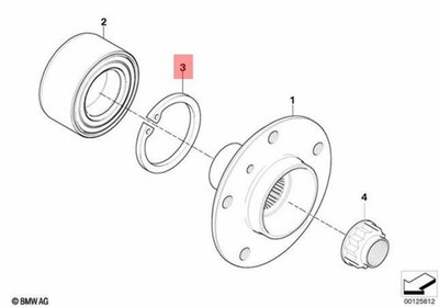 Genuine BMW 325xi 328i 328xi 335i 335xi 535xi X3 Bmw Wheel Bearing 90 X ...