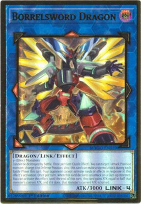 Yu-Gi-Oh Card - MAGO-EN039 - BORRELSWORD DRAGON [Alternate Art] (gold ...