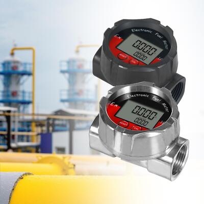 Oil Fuel Flowmeter Waterproof Multifunction LCD Display Gasoline Flow ...