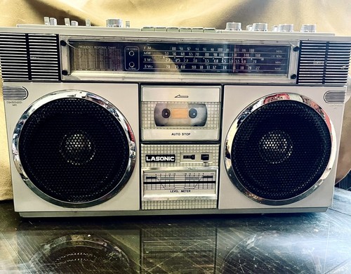 Vintage Lasonic TRC-918 Boombox Radio Recorder Gettho Blaster Cassette ...