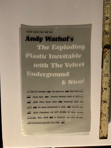 Andy Warhol's The Exploding Plastic Inevitable Velvet Underground ...