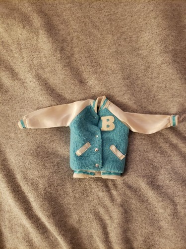 Barbie Doll Clothes Fashions Blue & White Varsity B Logo Jacket | eBay