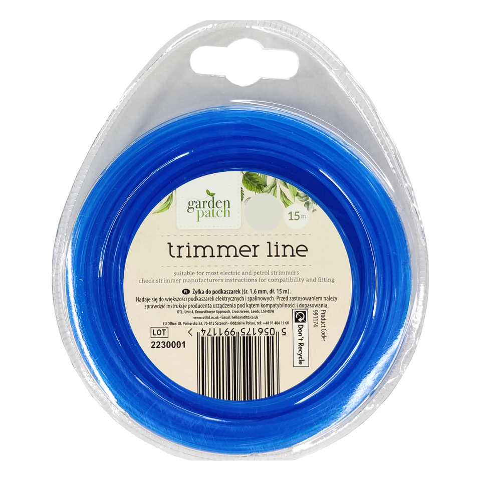 1.3mm 1.6mm 2mm 2.4mm Trimmer Line Cord Wire 15m Grass Strimmer Weed ...