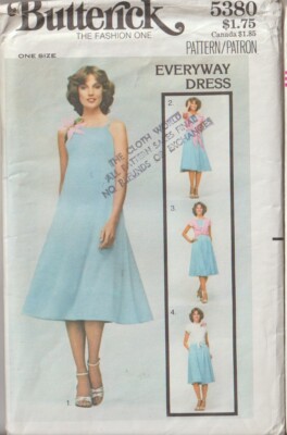 Butterick 5380 Sewing Pattern Everyway Dress for Stretch Knits Misss ...