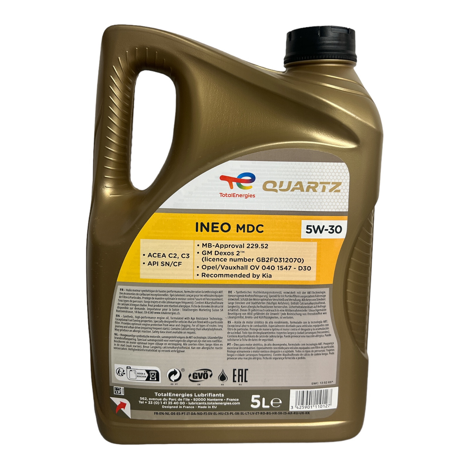 5 Liter TOTAL Quartz INEO MDC 5W-30 Motoröl 5W30 MERCEDES 229.52 GM OPEL C2 C3 | eBay