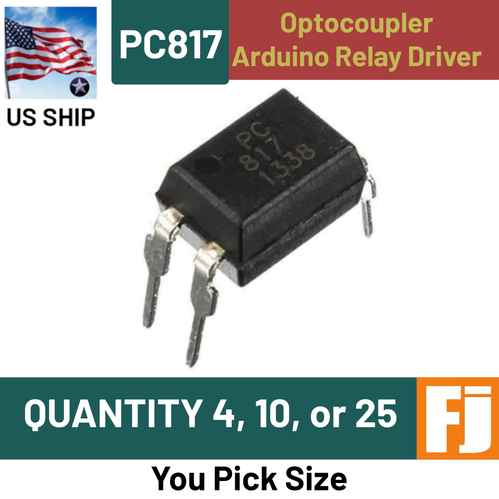 PC817 OPTOCOUPLER Phototransistor 80V 20mA DIP-4 | You Pick Qty | US ...