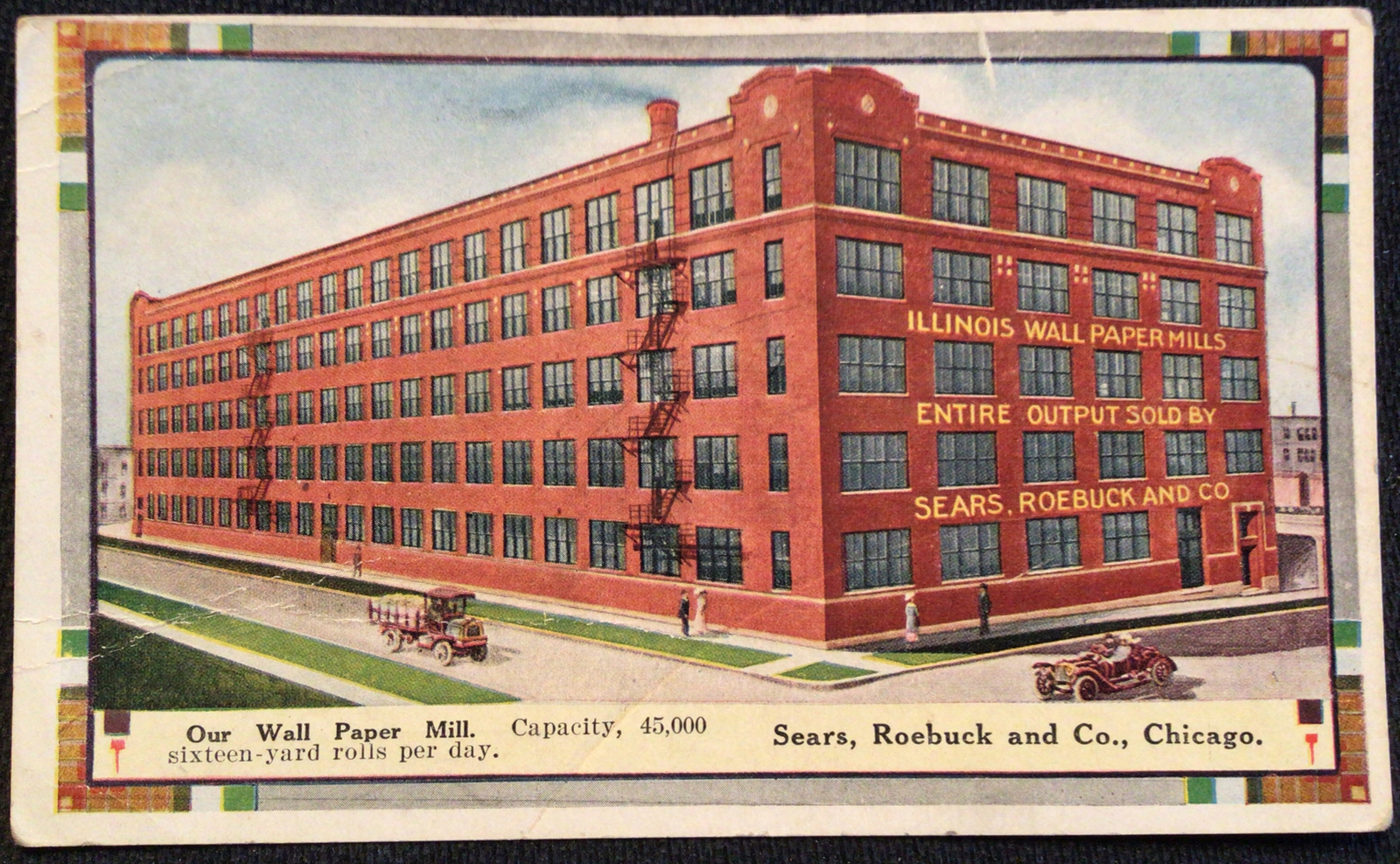 Sears Roebuck And Co. Advertising Postcard Wall Paper Mill | eBay