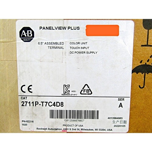 sealed Allen Bradley 2711P-T7C4D8 Series /A PanelView Plus 6 700 NEW IN ...