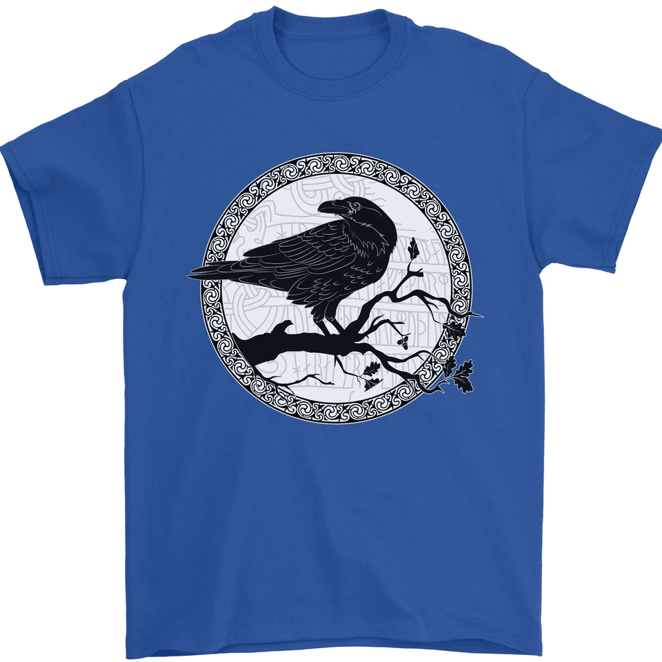 Viking Crow Celtic Norse Valhalla Odin Thor Mens T-Shirt 100% Cotton | eBay