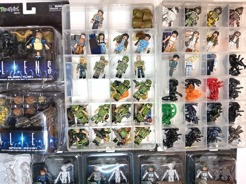 Minimates Aliens Lot 62 Figures APC Colonial Marines Alien Queen + Rare ...