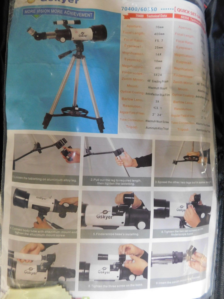 Gskyer Model # AZ70400- 70400/60350 Telescope | eBay
