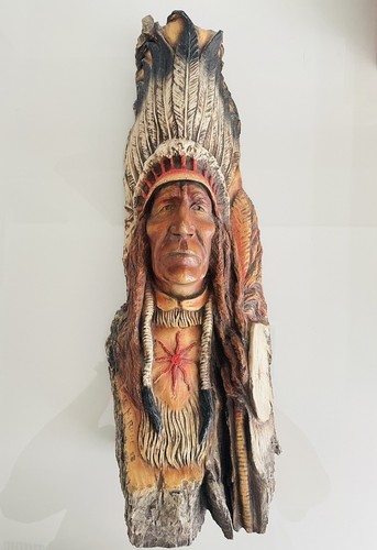 Neil J. Rose "Chief Red Horse" Native American Art Sculpture Signed ...