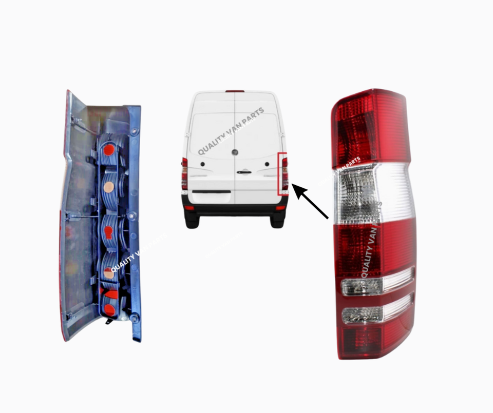 Fits Mercedes Sprinter Rear Tail Light Lens Right Side O/S Driver 2006 ...