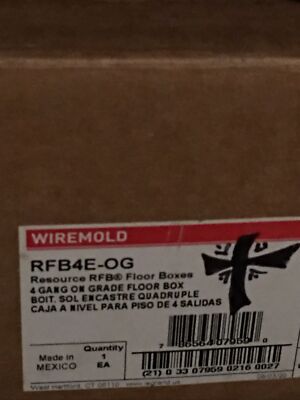 Legrand Wiremold RFB4E-OG Resource RFB Floor Box 4 Gang On Grade Floor ...
