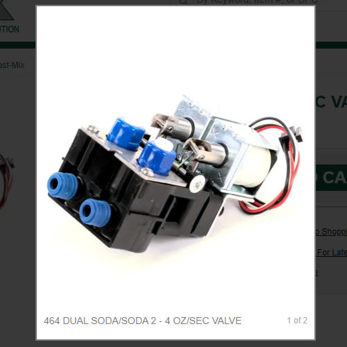 464 DUAL SODA/SODA 2 - 4 OZ/SEC VALVE #464-CSO-D27 | eBay
