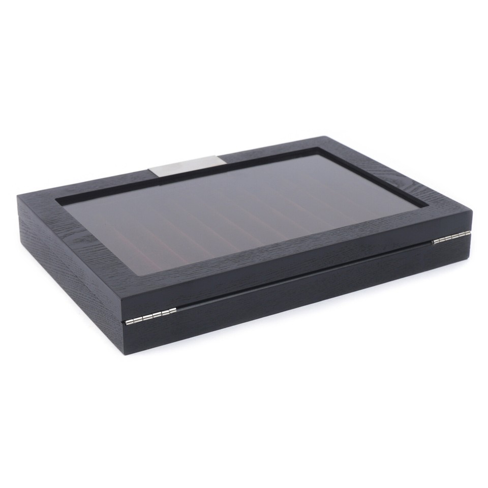 12 Slots Wood Pen Storage Box Fountain Pen Display Case Organizer With ...